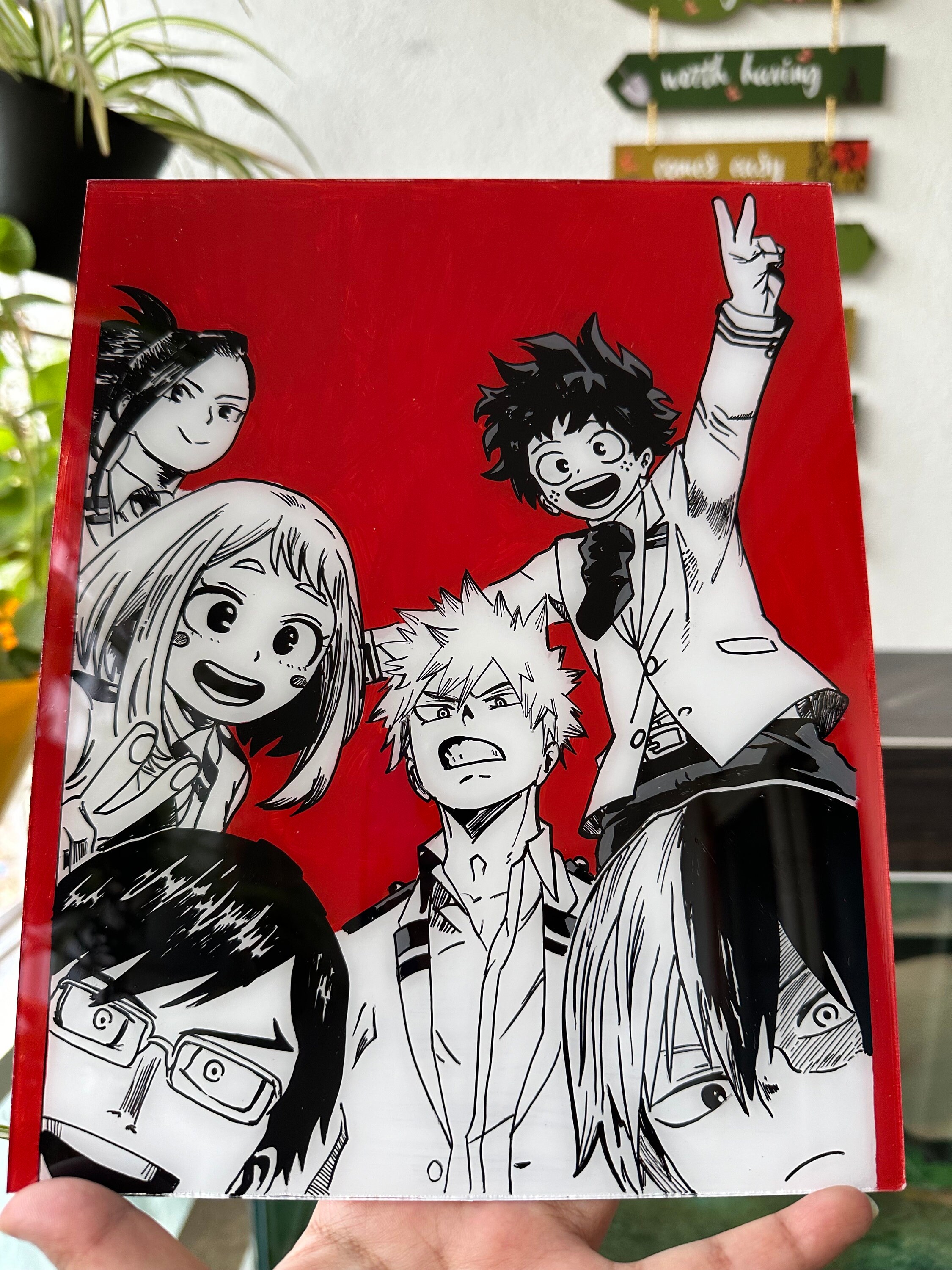 Anime Glass Paintings | Premade Glass Painting | Anime Painting ...