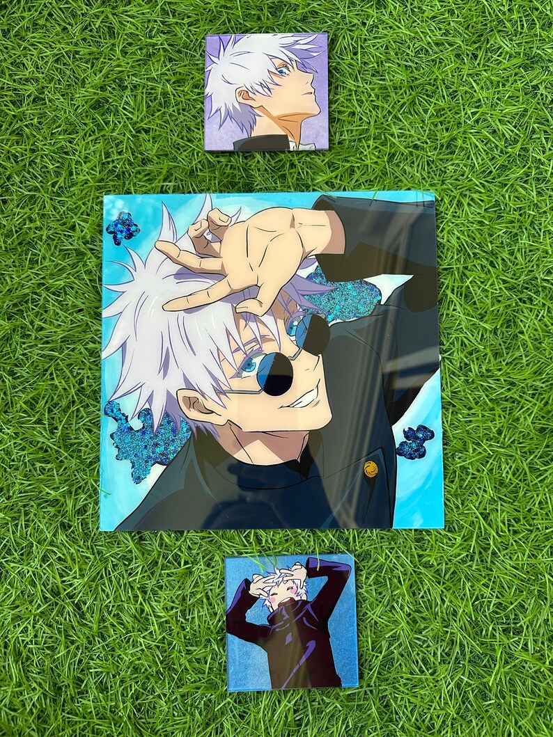 JJK Anime Glass Paintings | Premade Glass Painting | Anime Painting ...