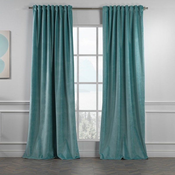 Turquoise Curtain - Etsy