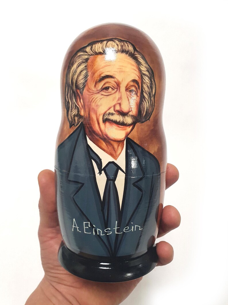 Albert Einstein Nesting Dolls 6.1'' or 15.5 Cm 5 - Etsy