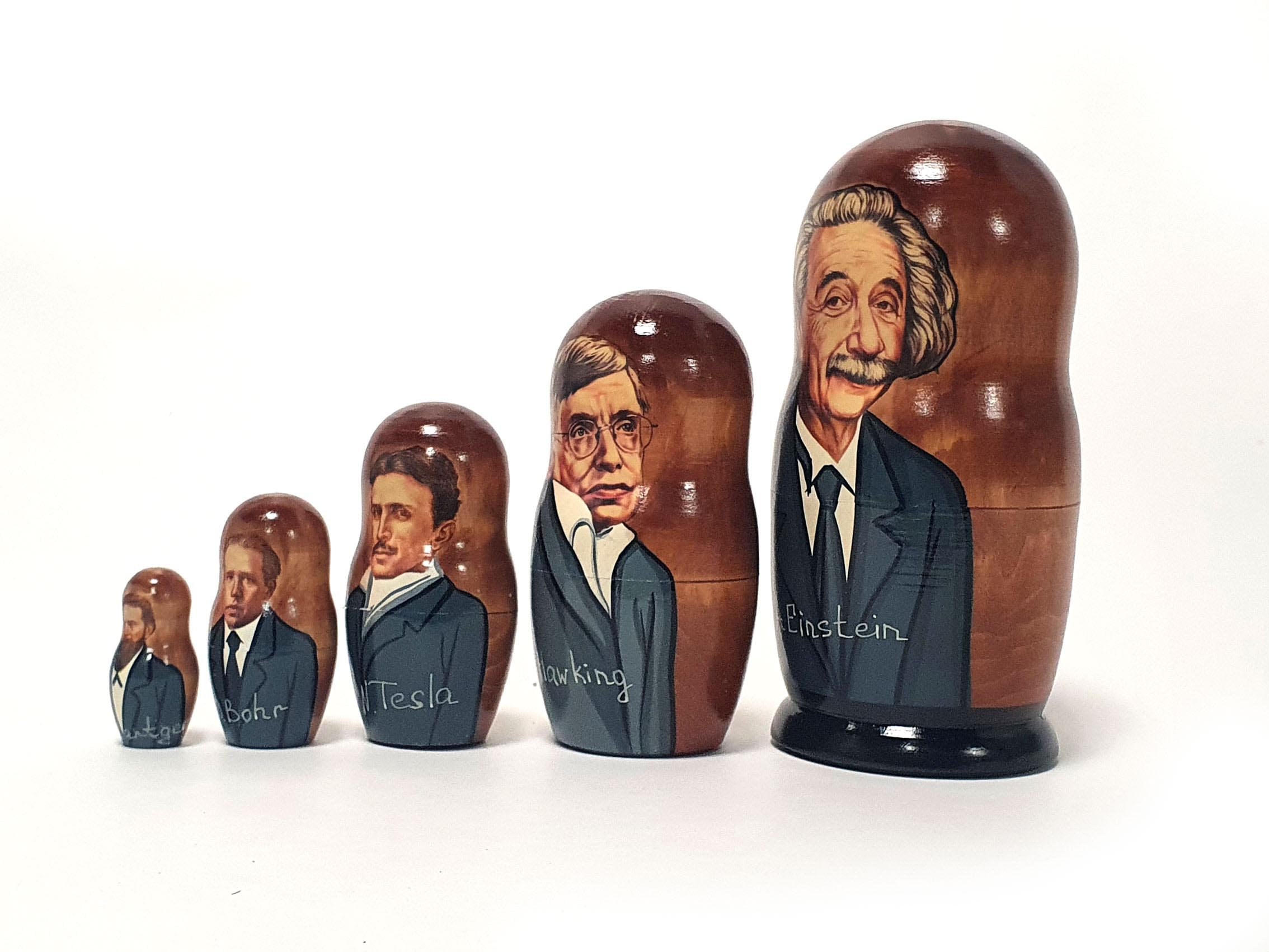 Albert Einstein Nesting Dolls , 6.1'' or 15.5 Cm 5 Pcs. - Etsy