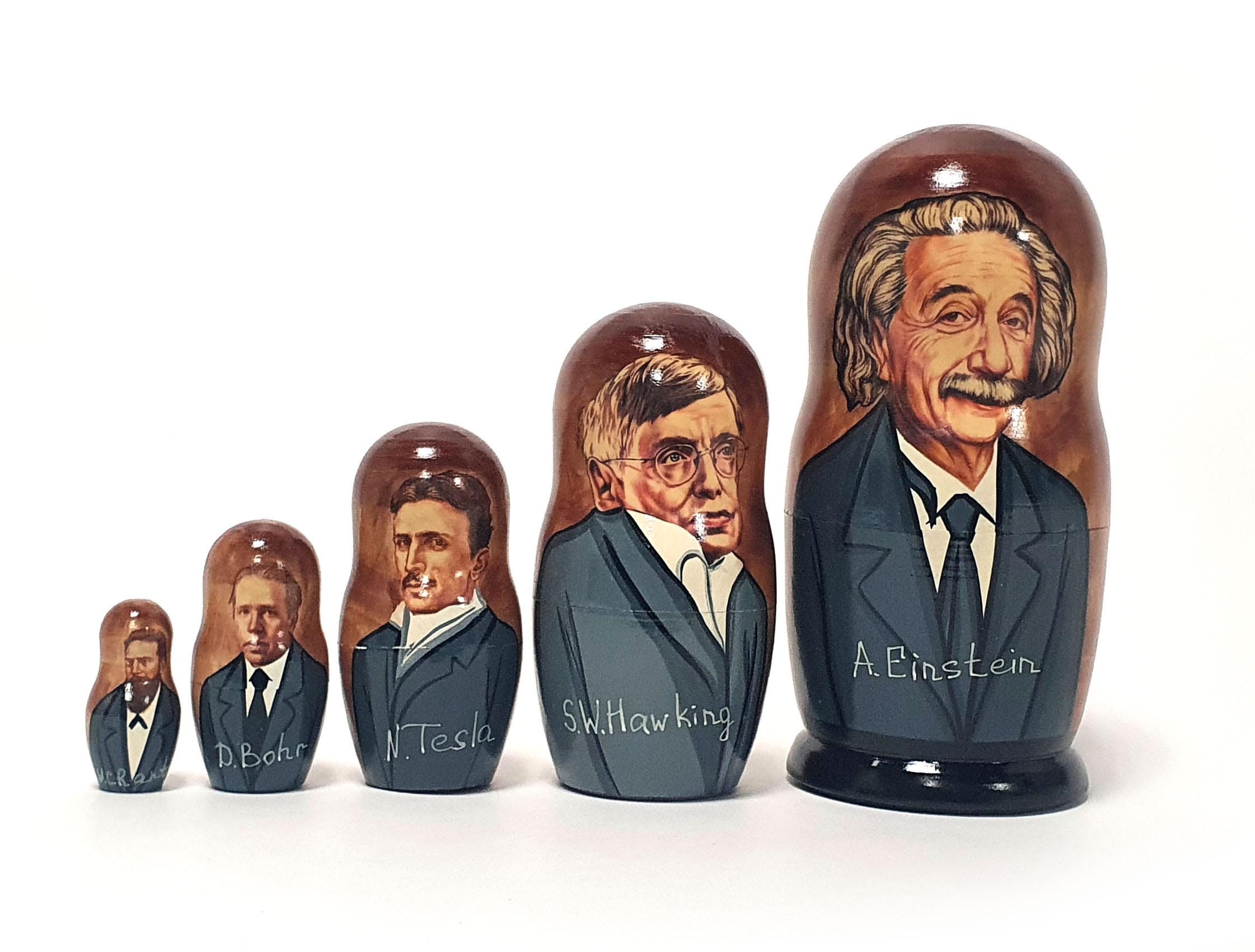 Albert Einstein Nesting Dolls , 6.1'' or 15.5 Cm 5 Pcs. - Etsy