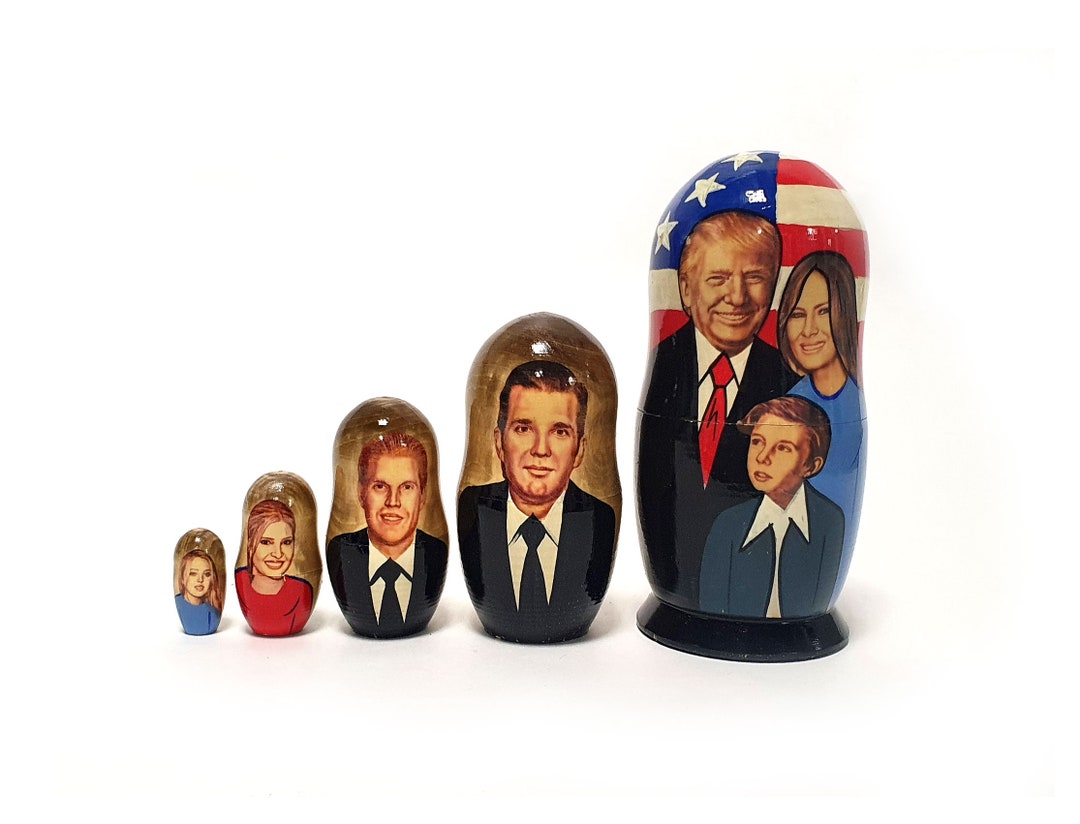 Donald Trump Family Nesting Dolls , Matryoshka 7.08'' or 18 Cm 5 Pcs - Etsy