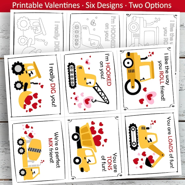 Construction Valentine - Etsy