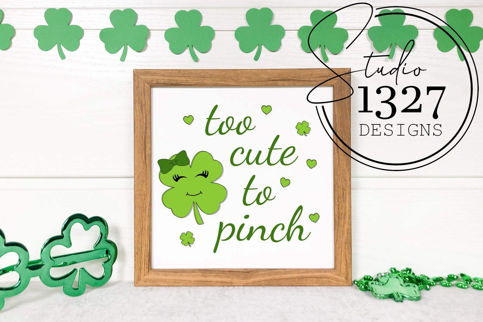 Shamrock 'too Cute to Pinch' St Patrick's Day Digital Download - Etsy