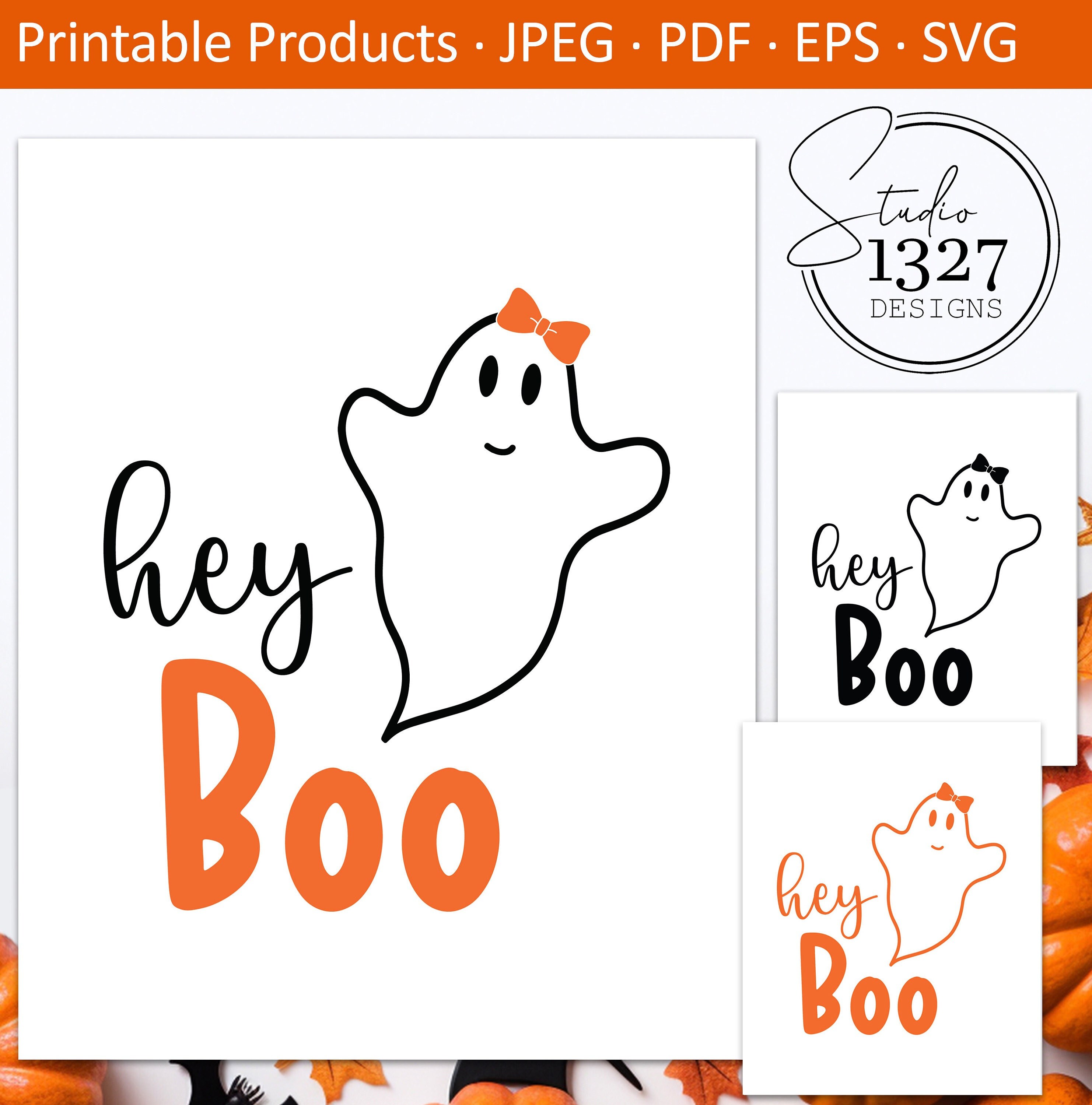 Hey Boo / Hey Boo SVG / Hey Boo Printable / Halloween SVG / - Etsy