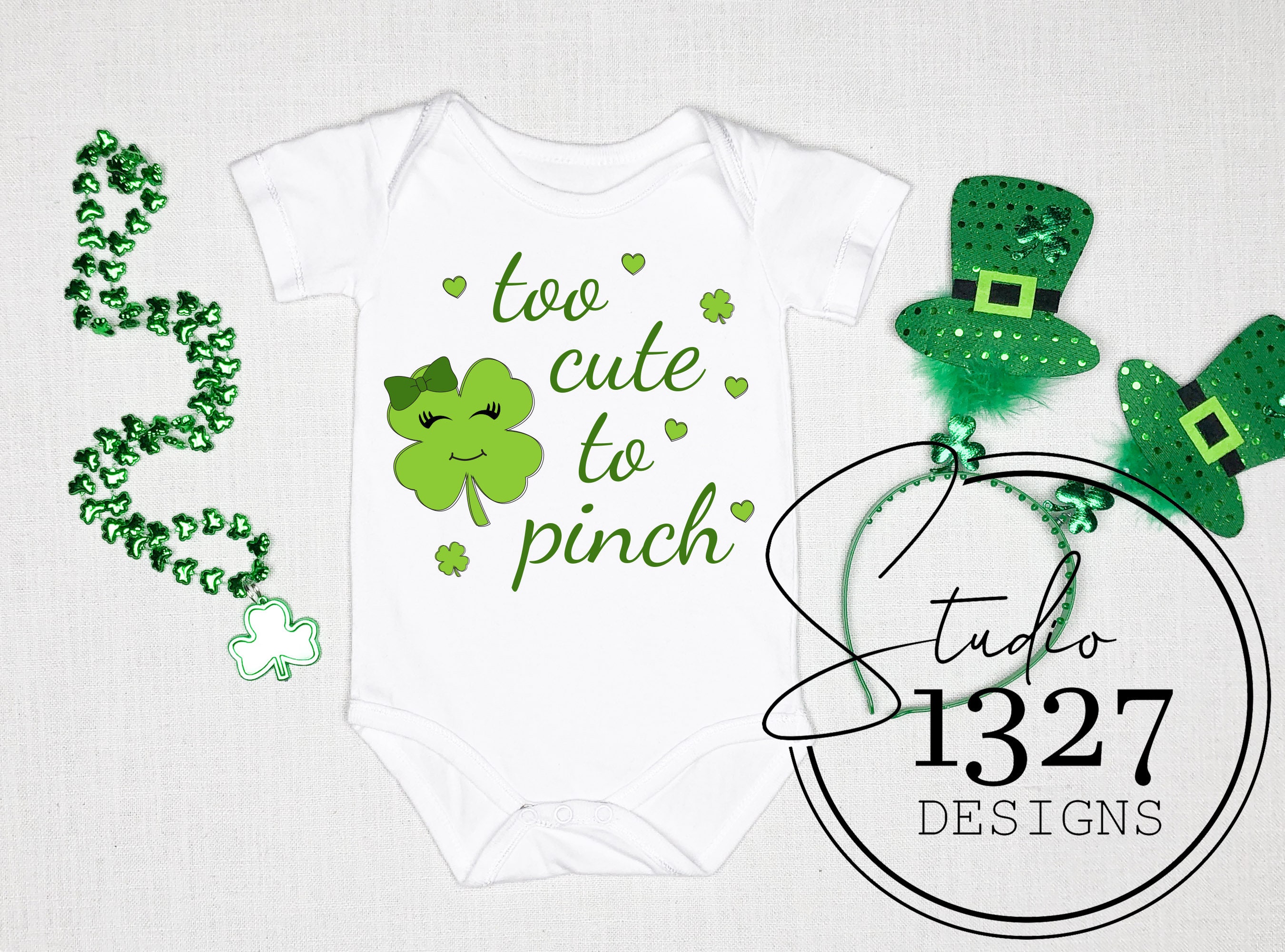 Too Cute to Pinch / St Patrick's Day Printable / Cute Shamrock ...
