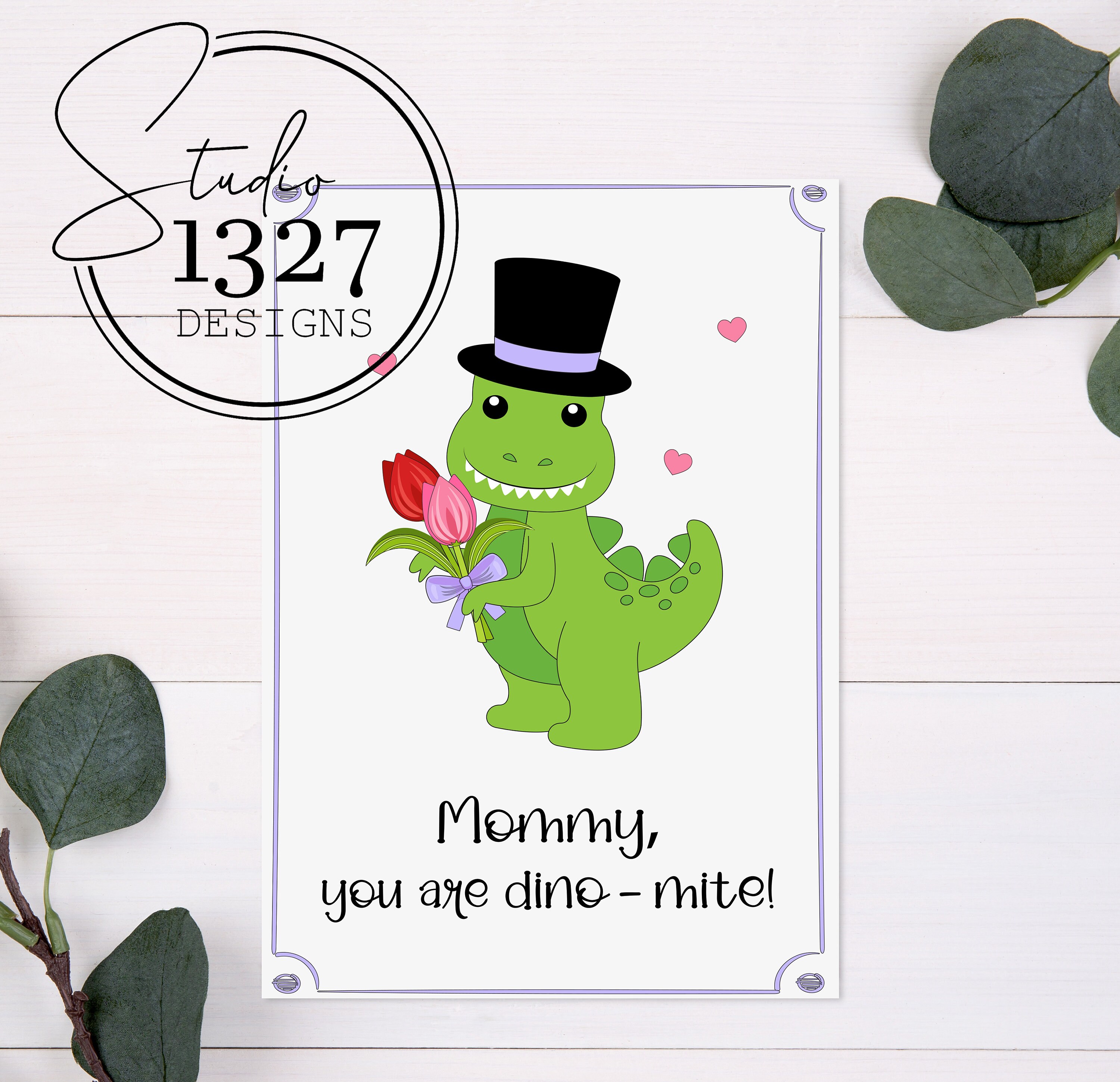 Printable Mother's Day Card / Printable Card for Mom / Dino-mite Mommy ...