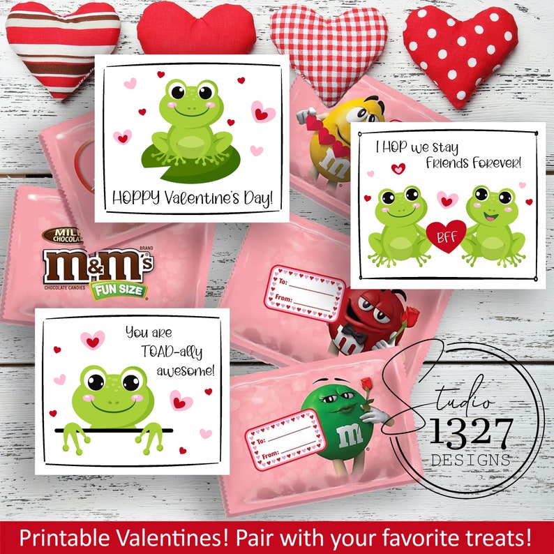 Printable Frog Valentine Cards: Kids Coloring Valentines (PDF) - Etsy