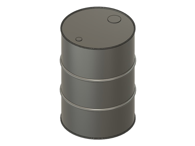 1/10 Scale 55 Gallon Drum - 3D Print Files - Etsy