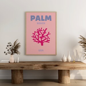 Travel Poster Set of 3 Prints, Palm Bondi Capri, Gallery Preppy Wall ...