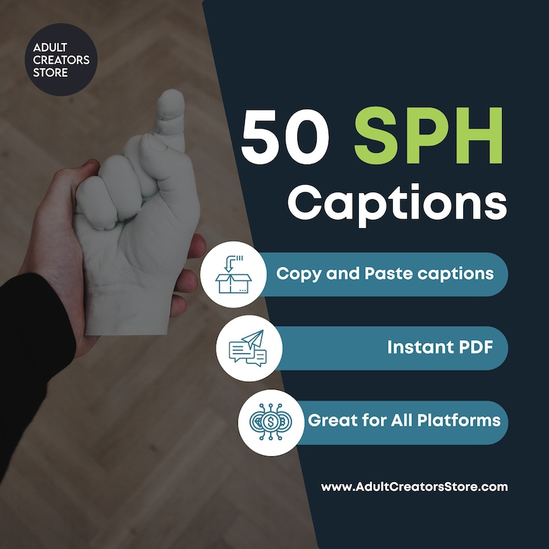 50 SPH Captions for Onlyfans Adult Industry Captions 75 - Etsy