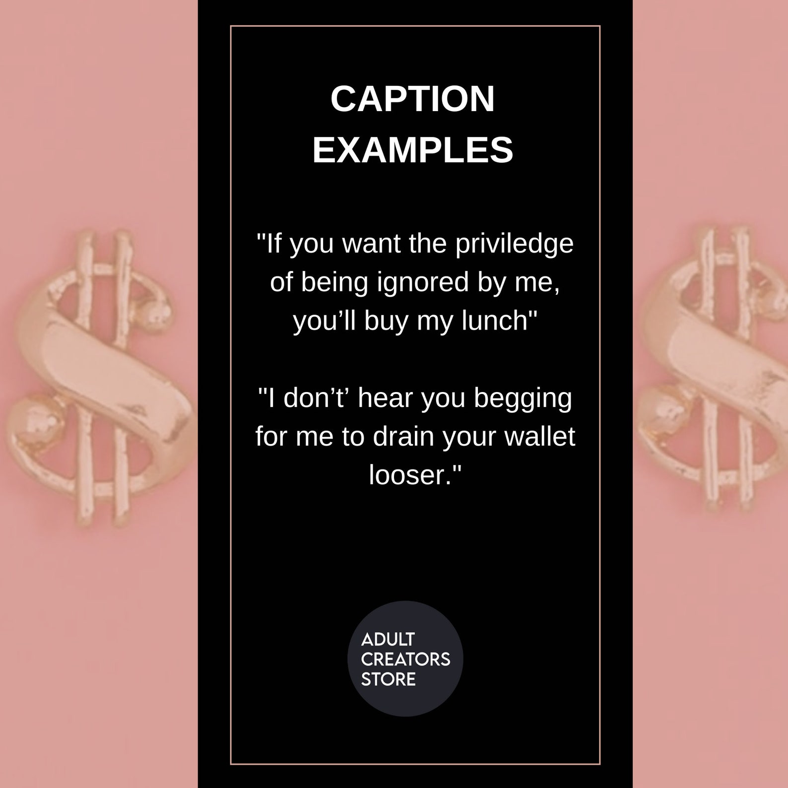 Onlyfans Captions Findom 70 Captions Fan Page Fansly Etsy