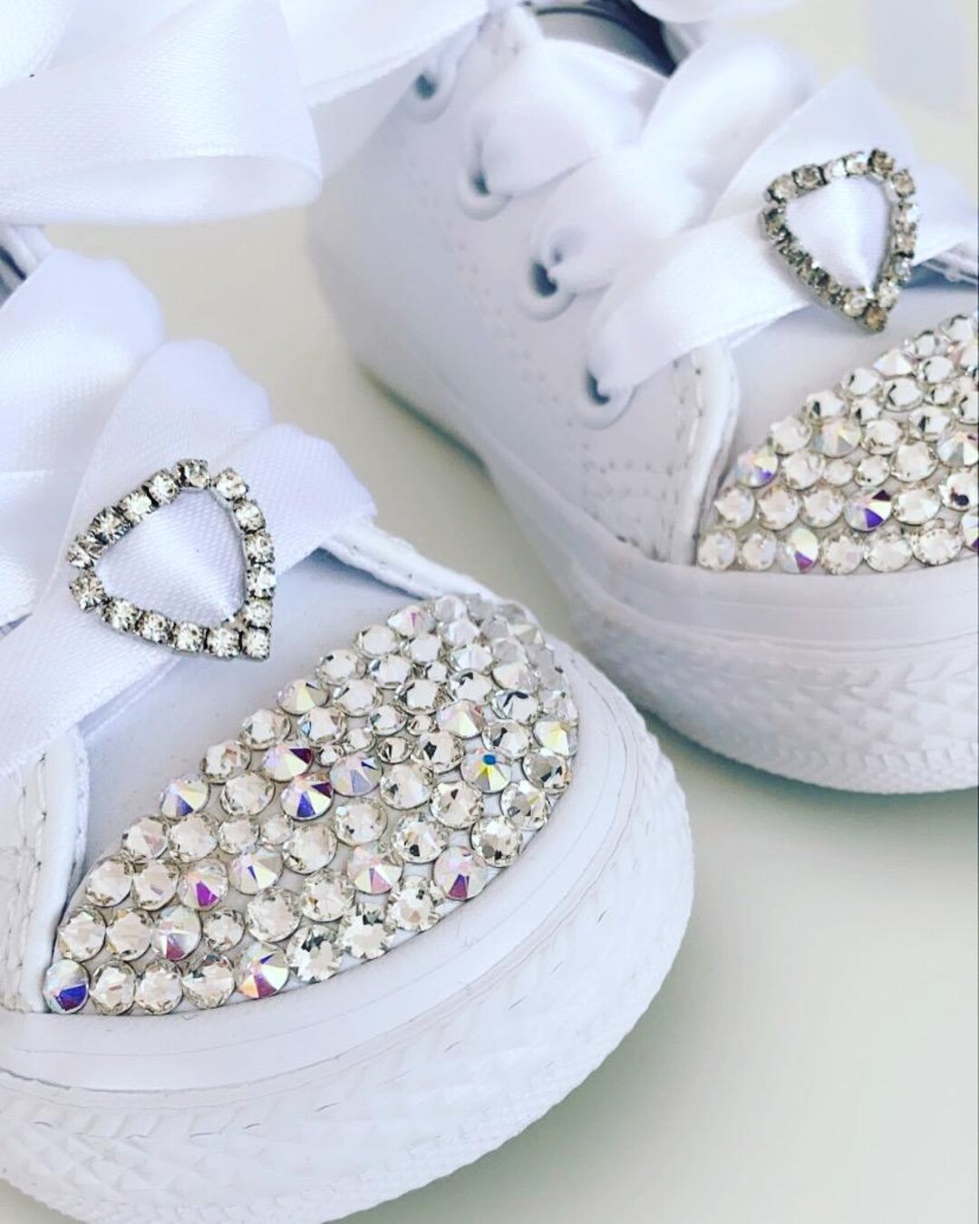 Kids Sparkly Bling Custom Converse • Crystal Bedazzled With Rhinestone ...