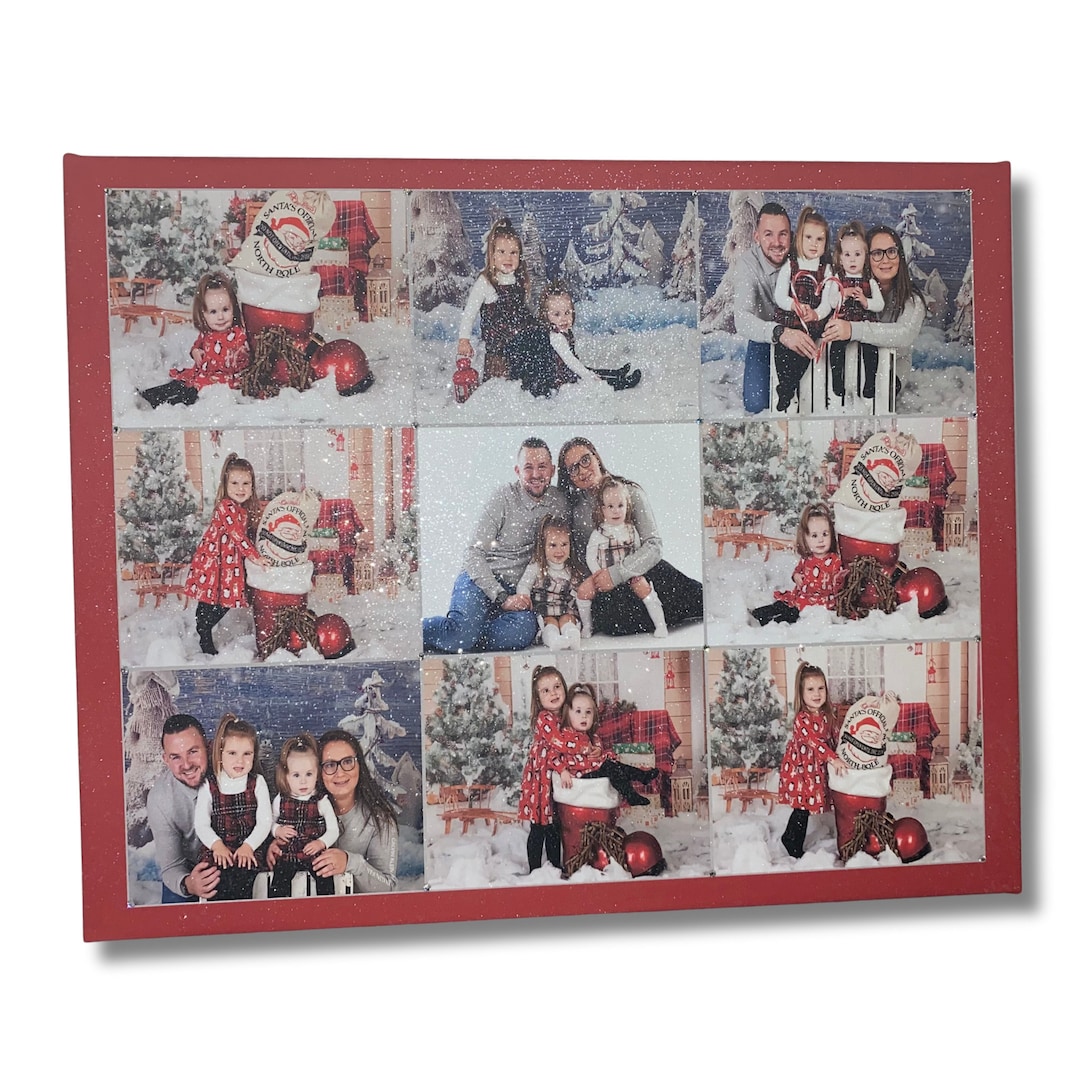 Glitter Photo Collage Canvas Print Picture Sparkly Diamond Dust ...