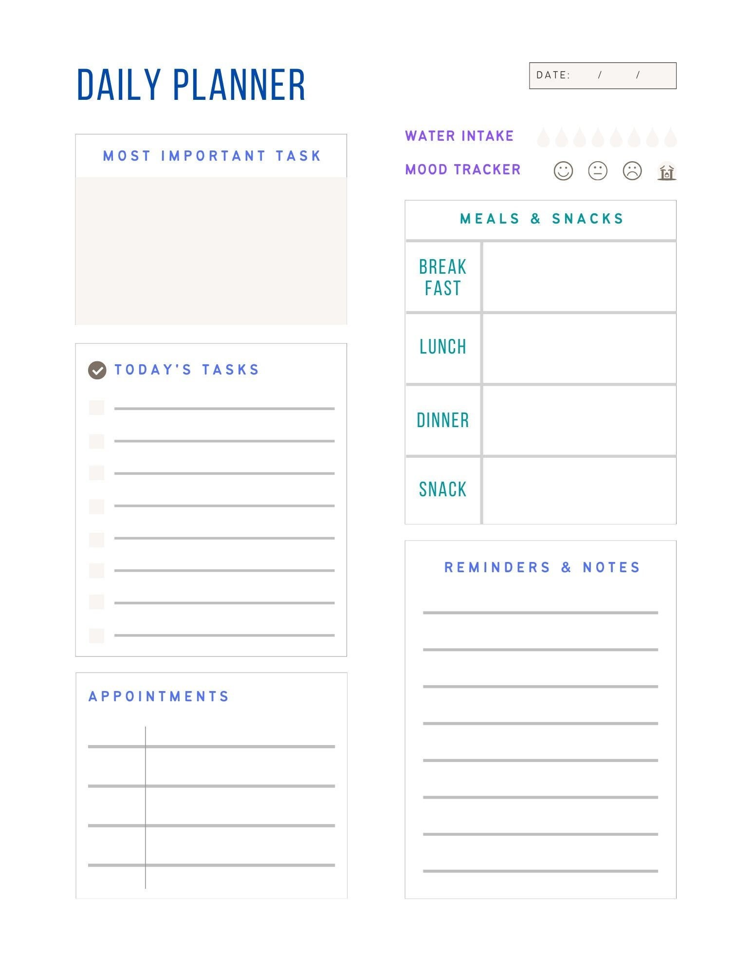 Daily Planner - Etsy