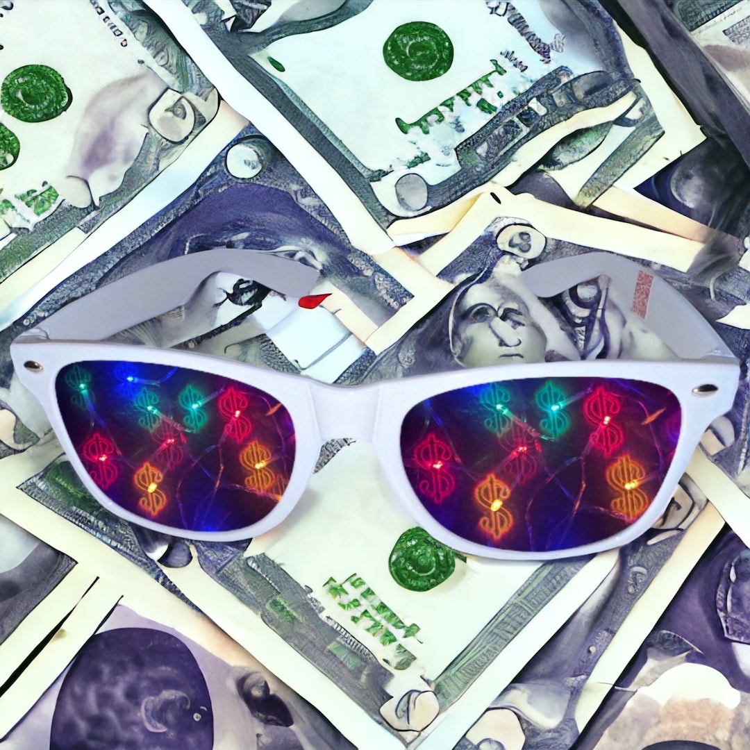 GOGORAVERS™ Money Effect Diffraction Glasses See Dollars Signs shaded ...