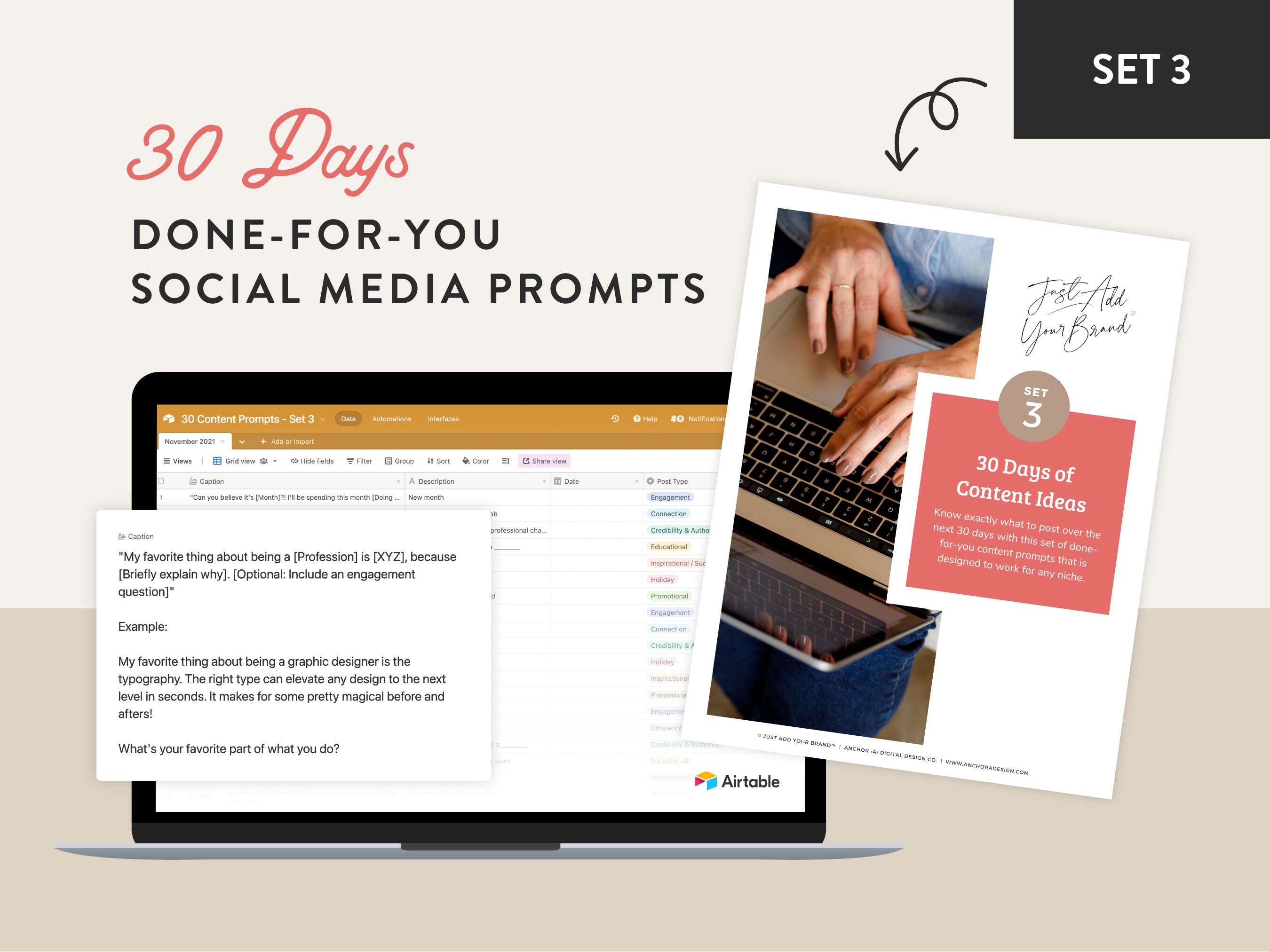 30 Days Social Media Prompts Done for You Content Prompts Social Media Captions Social Media ...