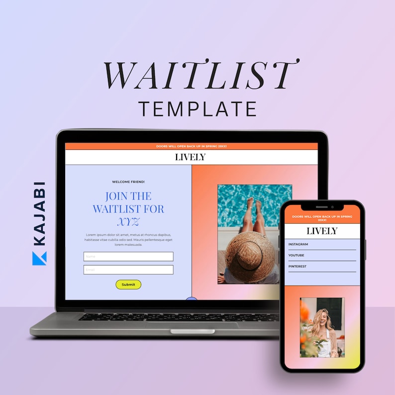 Kajabi Waitlist Page Template Kajabi Template Waitlist Kajabi Coaching Template Sales Page ...