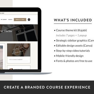 Customizable Kajabi Course Theme Template - Etsy