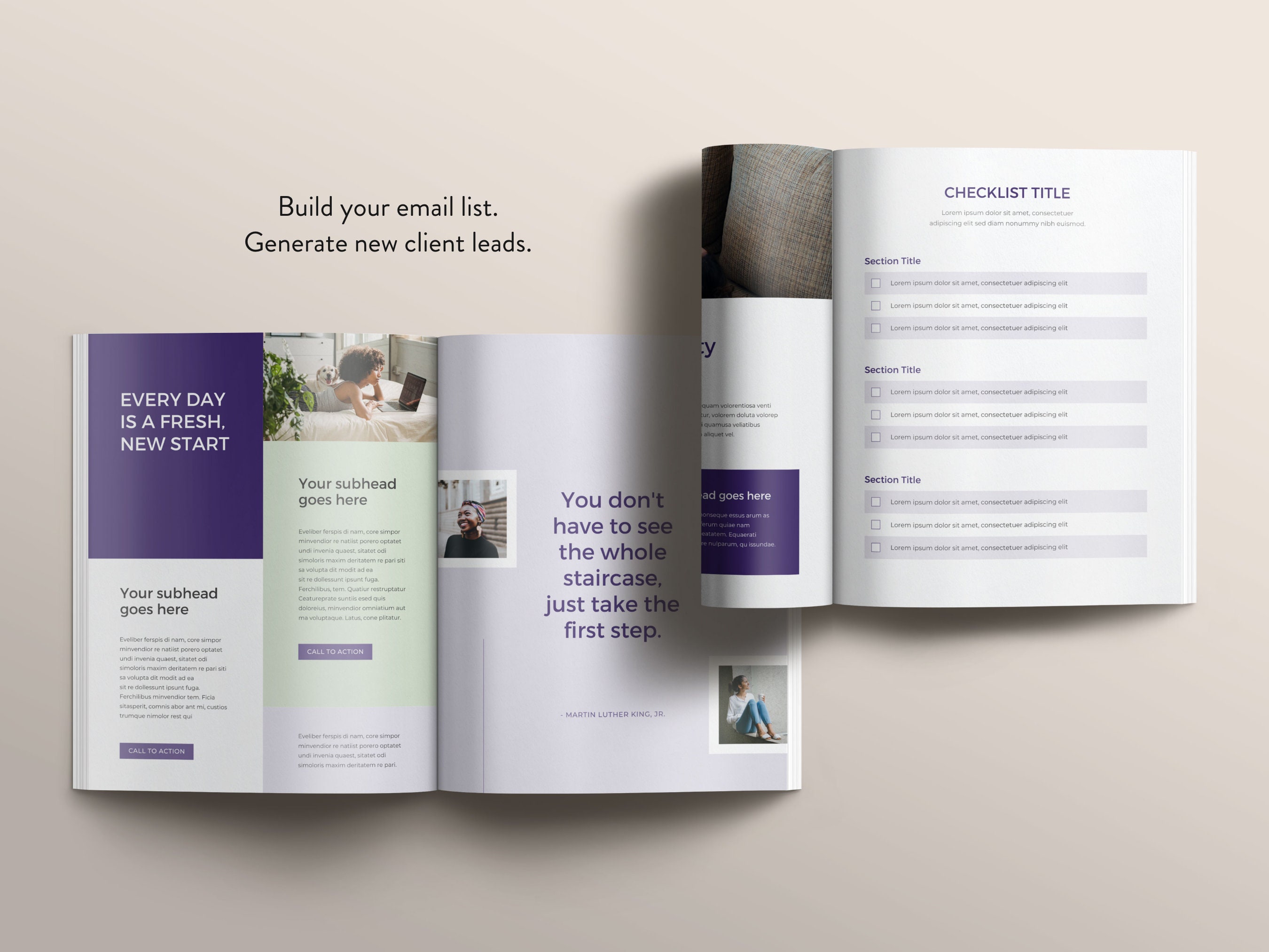 Wellness Course Workbook Template Bundle Telehealth Ebook Canva Purple ...