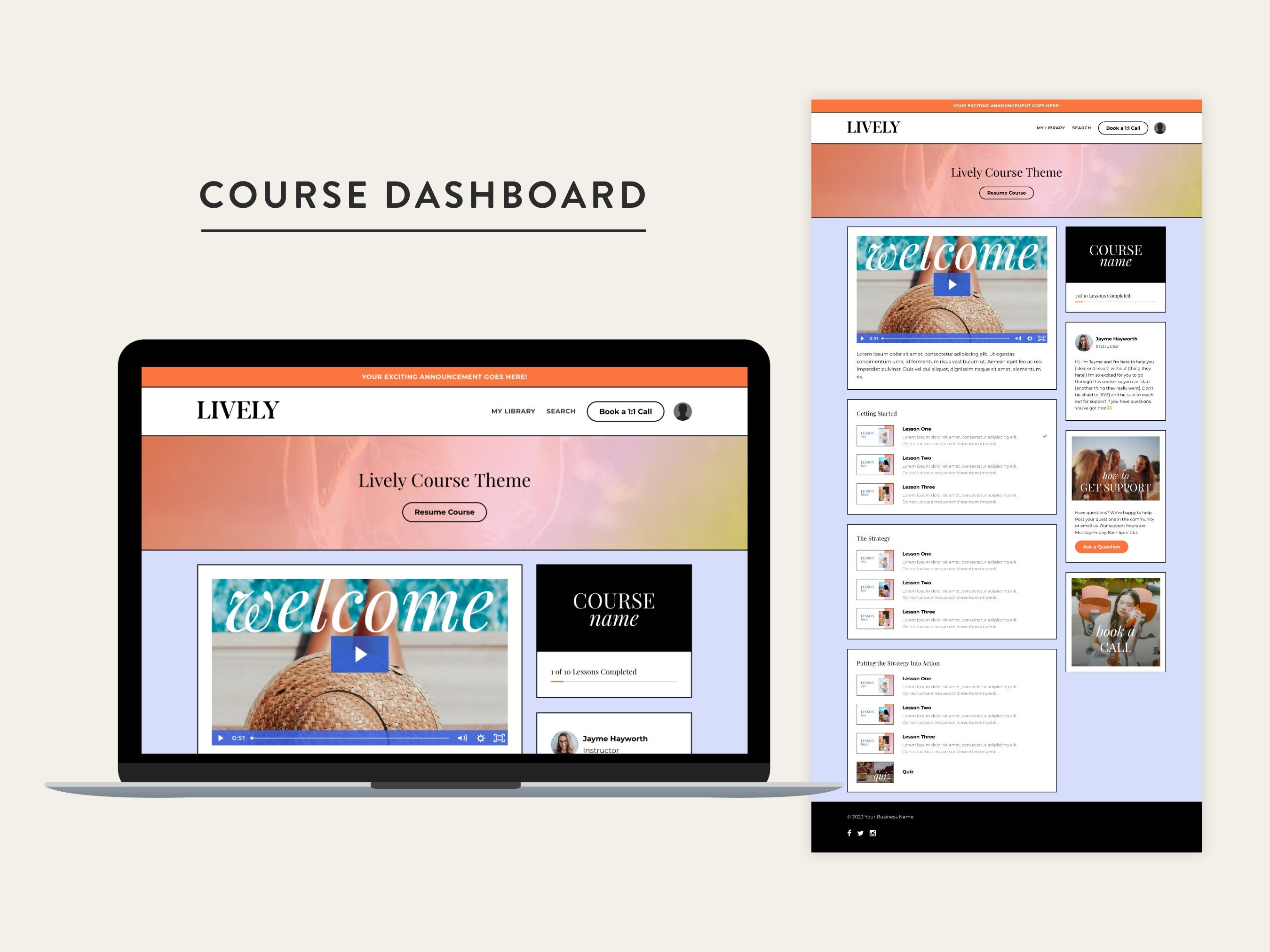 Kajabi Course Theme: Customizable Template With Canva Graphics - Etsy
