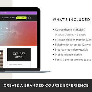 Kajabi Course Theme: Customizable Template With Canva Graphics - Etsy