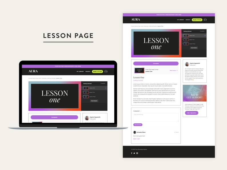 Kajabi Course Theme: Customizable Template With Canva Graphics - Etsy