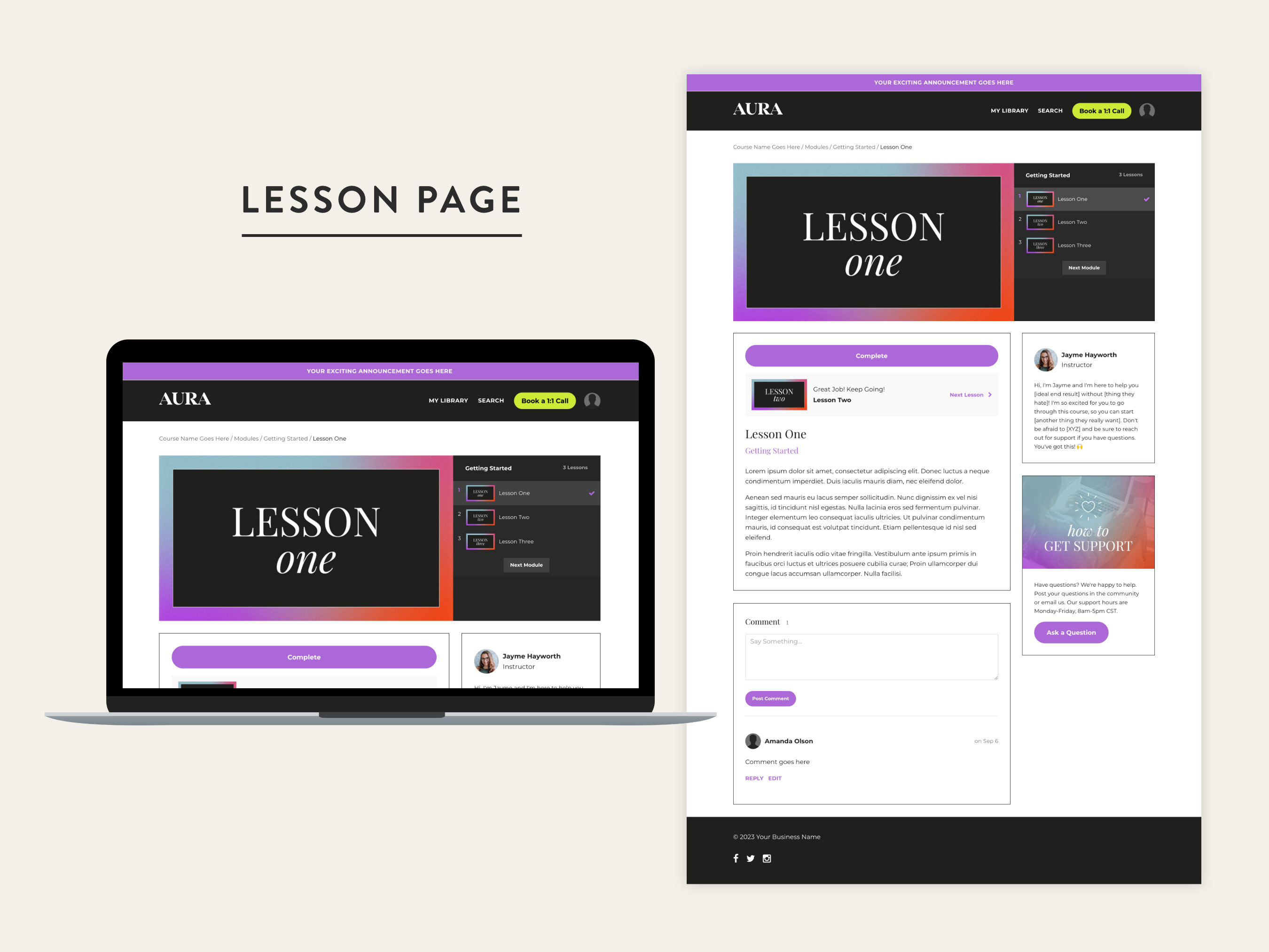 Kajabi Course Theme: Customizable Template With Canva Graphics - Etsy