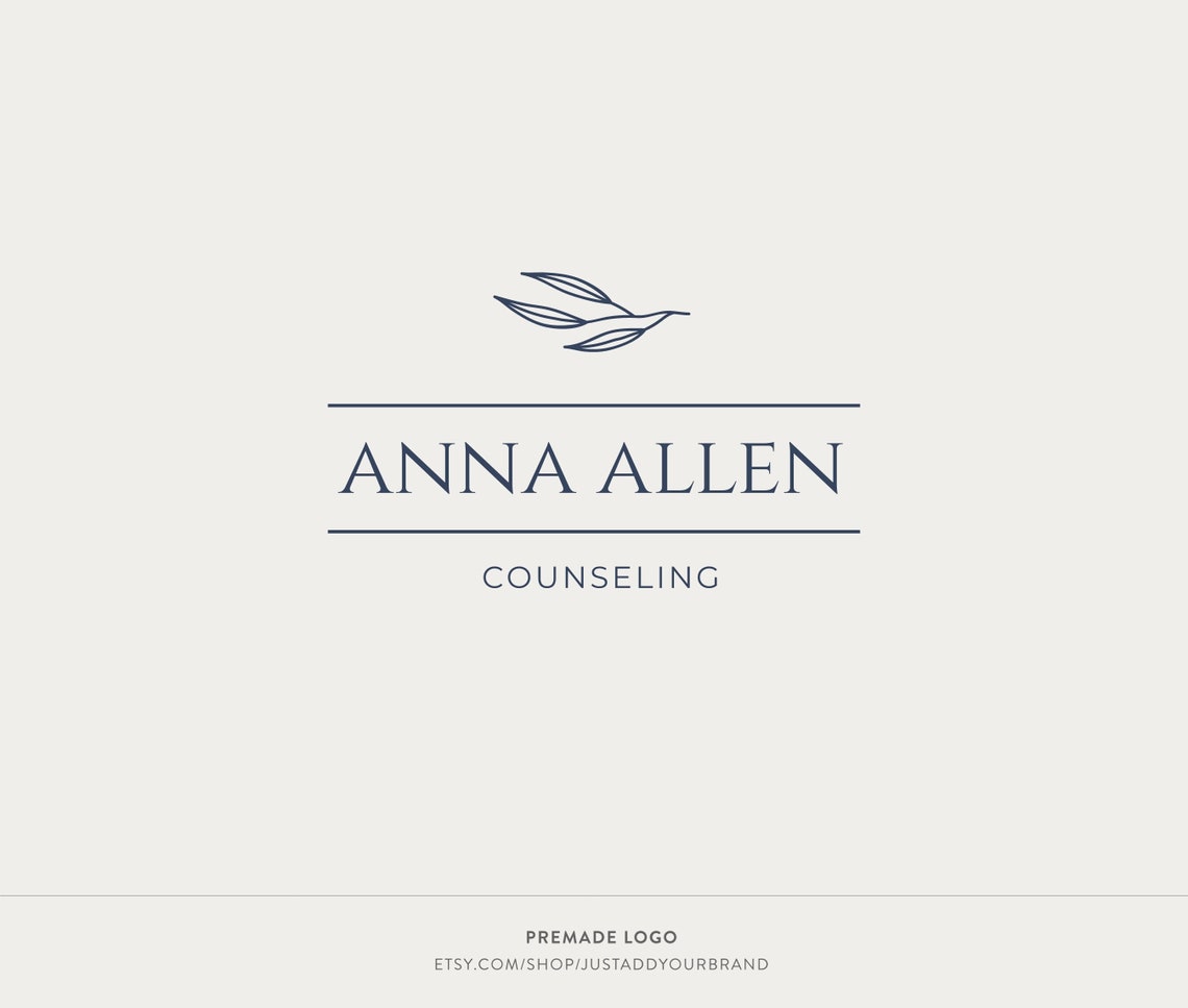 Premade Logo Design Therapist Logo Design Simple Logo Design - Etsy