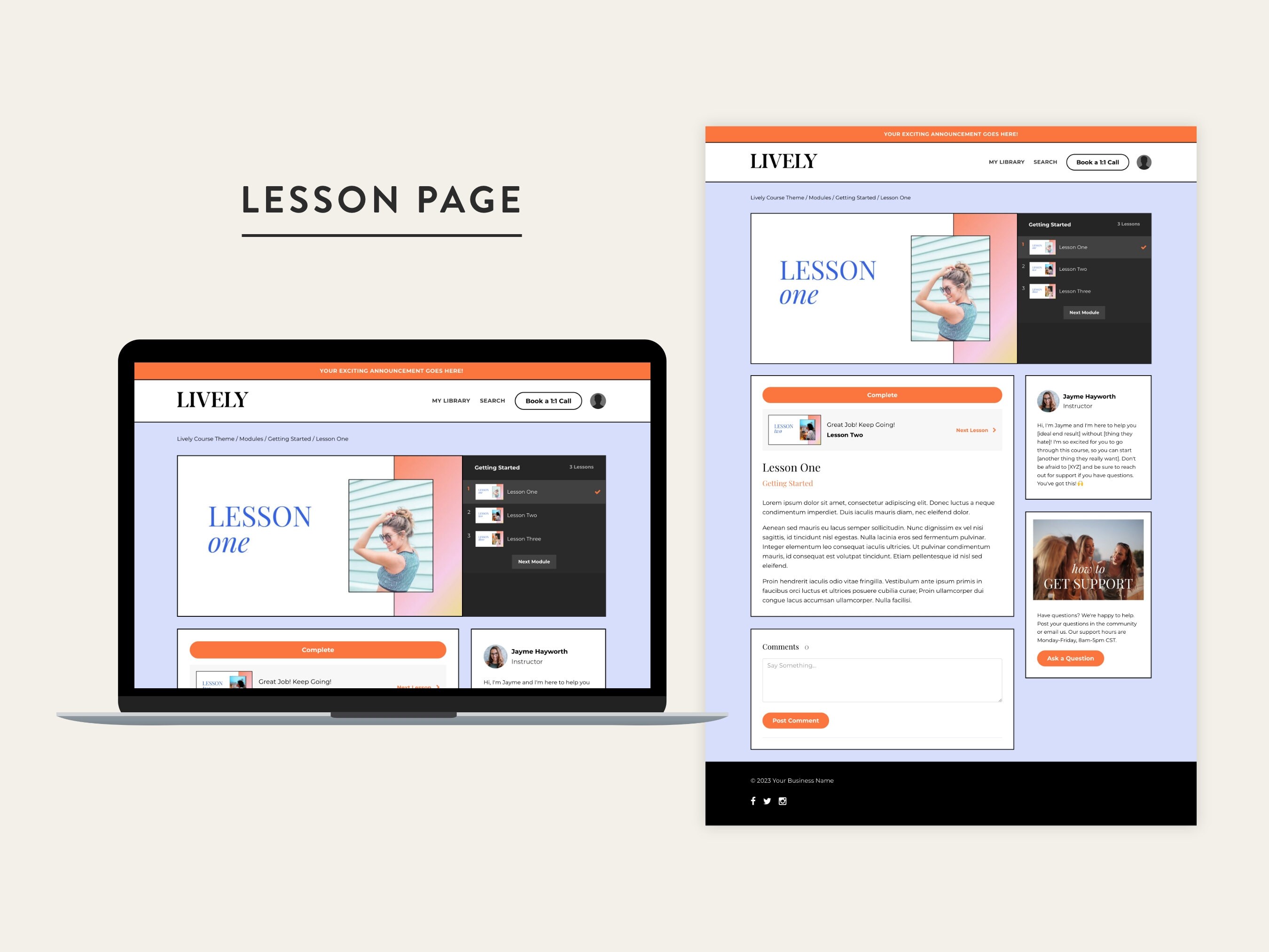 Kajabi Course Theme: Customizable Template With Canva Graphics - Etsy