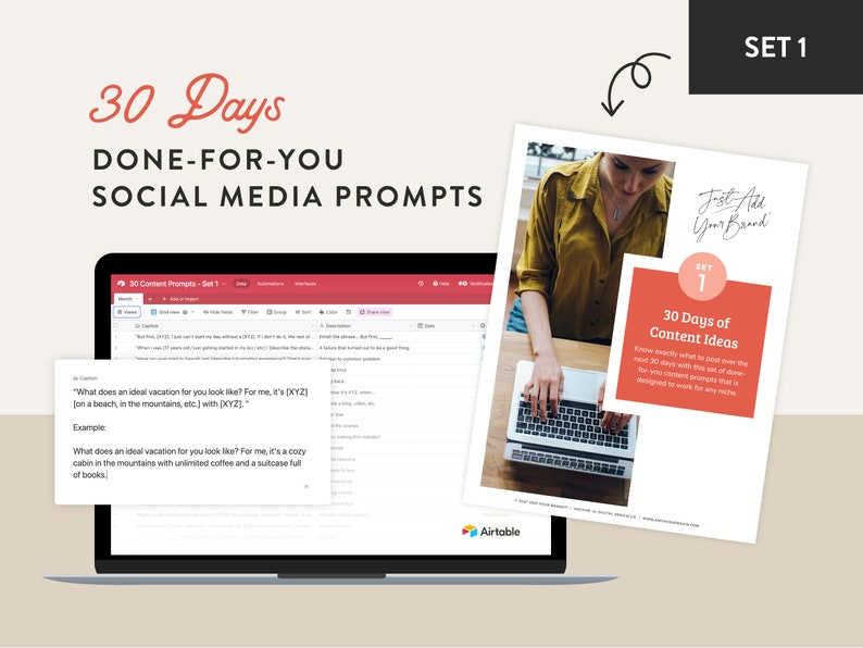 30 Days Social Media Prompts Done for You Content Prompts Social Media ...