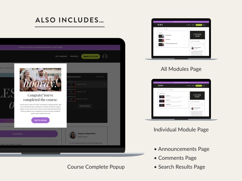 Kajabi Course Theme: Customizable Template With Canva Graphics - Etsy