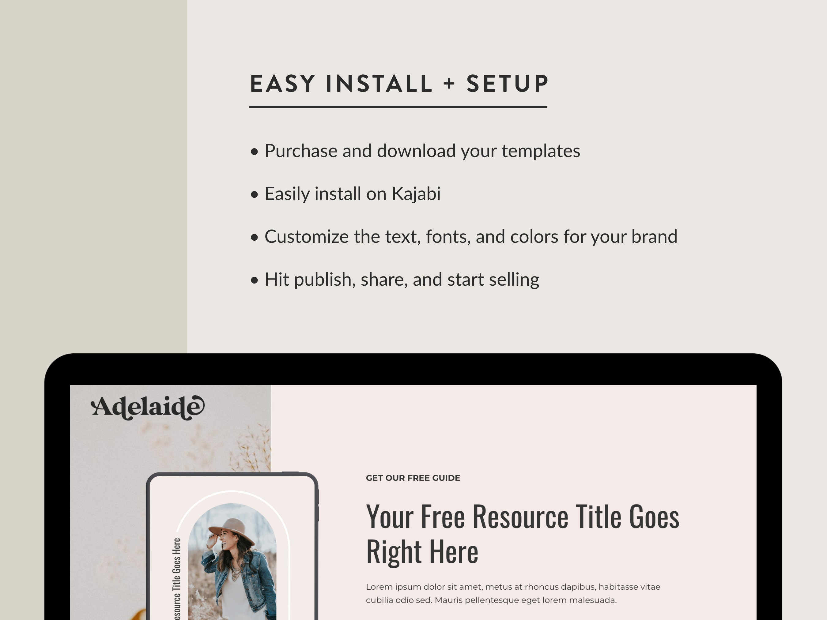 Kajabi Freebie Opt-in Page Kajabi Coaching Lead Magnet Signup Page ...