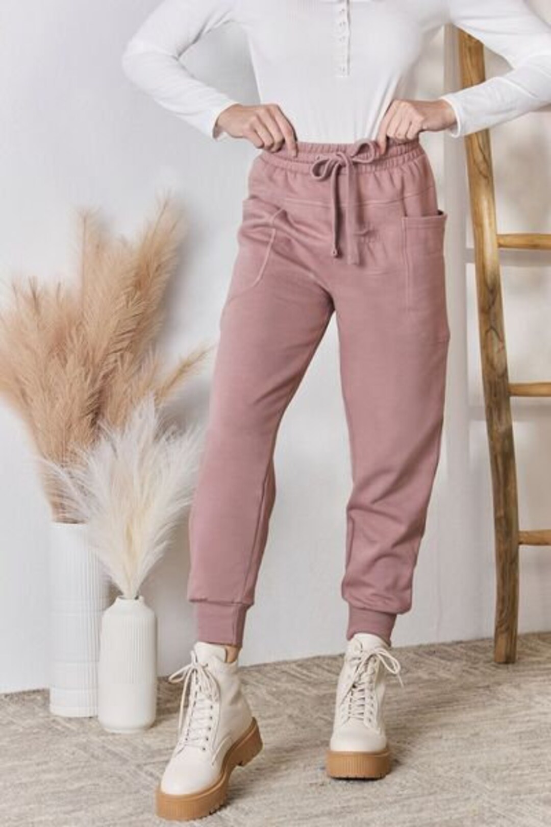 RISEN Drawstring Pocketed Joggers - Etsy