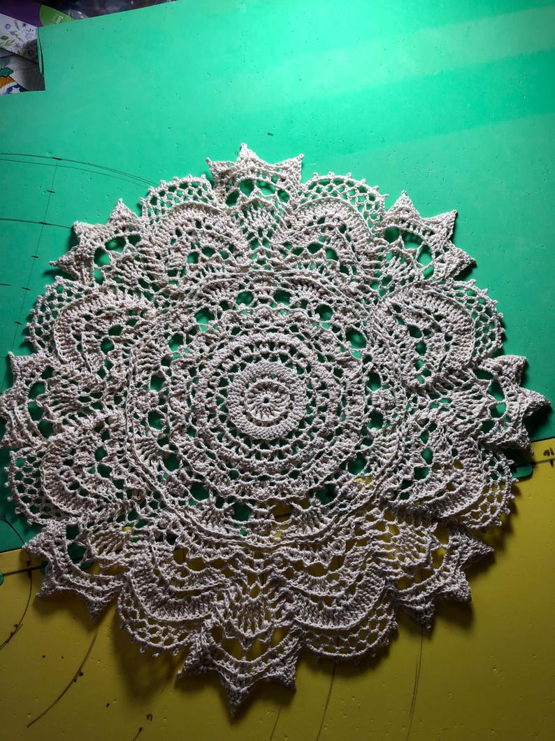 Natural Vintage Style Crochet Doily - Etsy