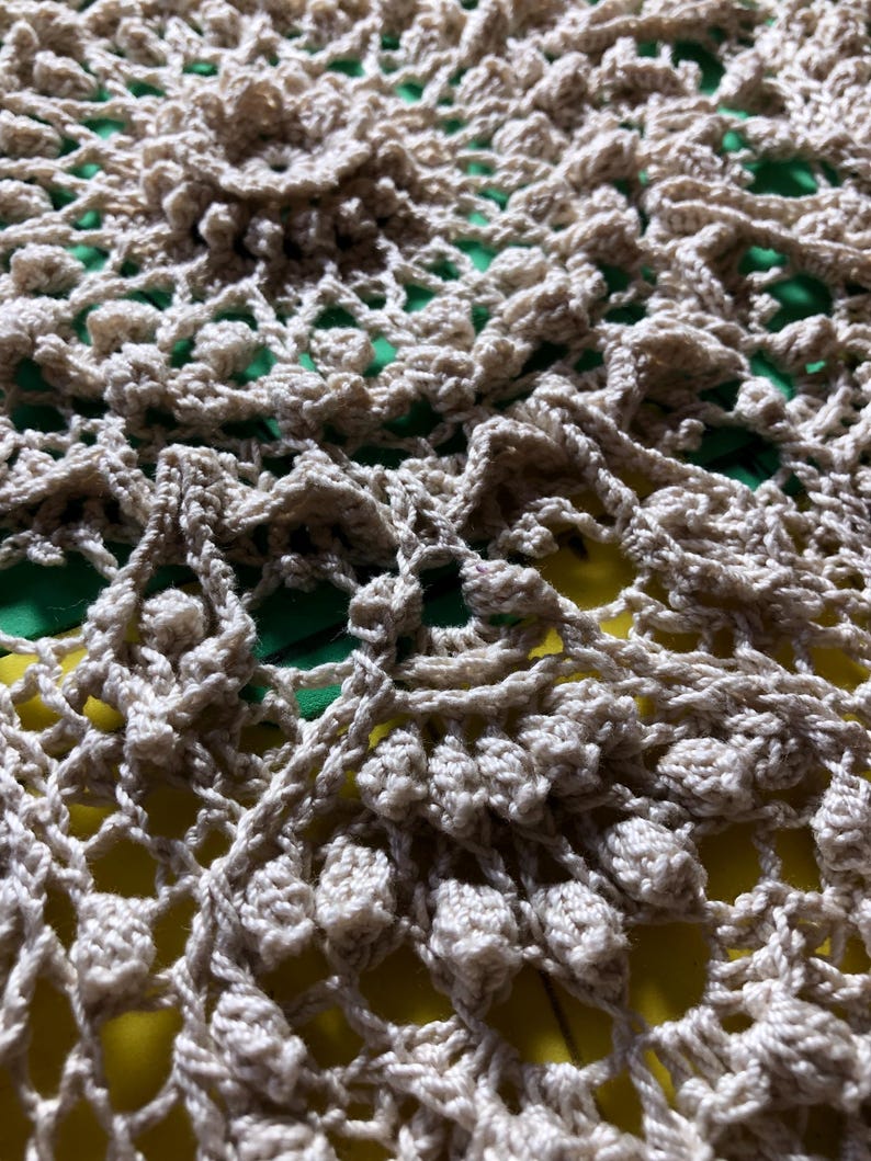 Natural Vintage Style Crochet Doily - Etsy