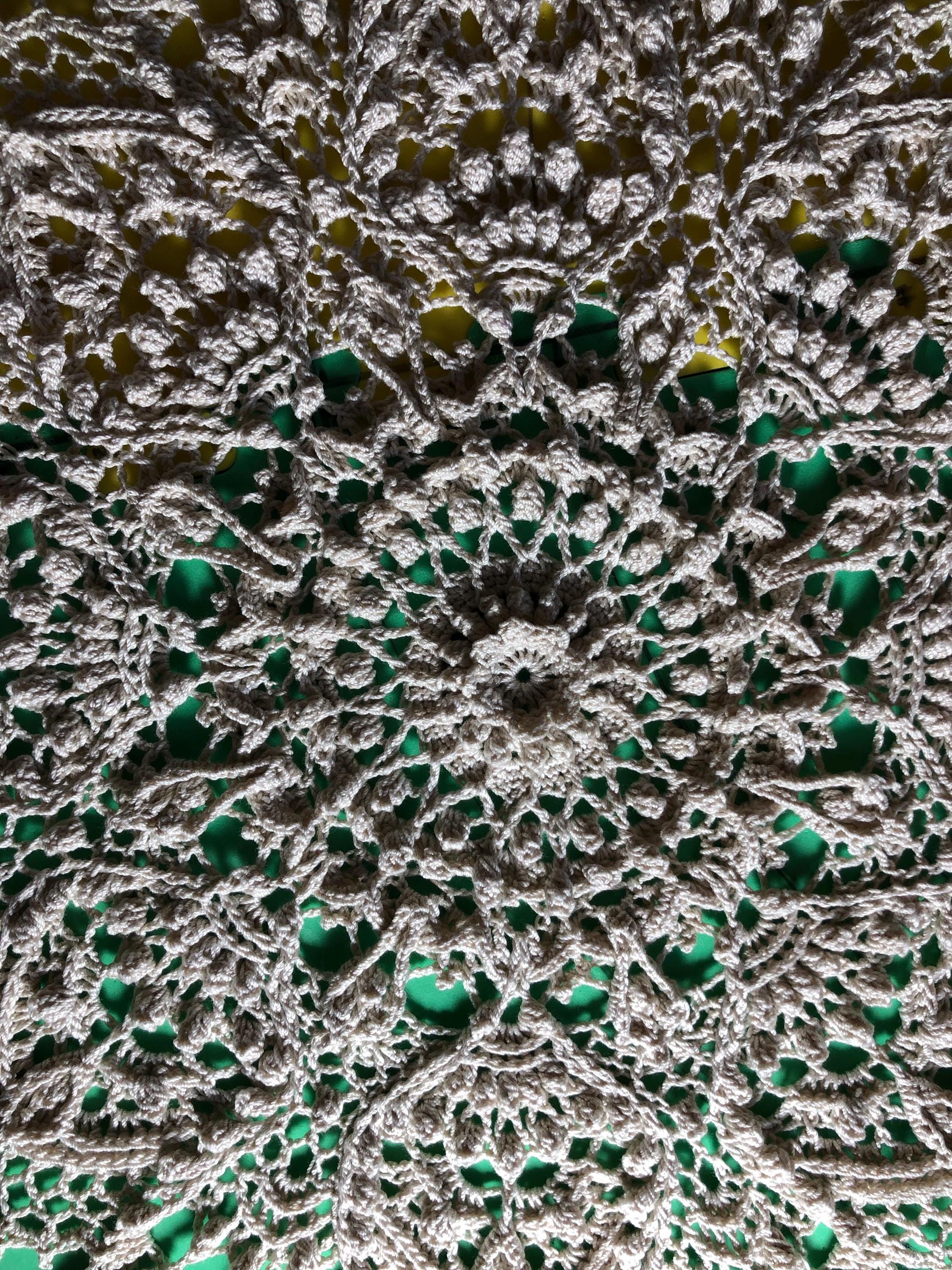 Natural Vintage Style Crochet Doily - Etsy