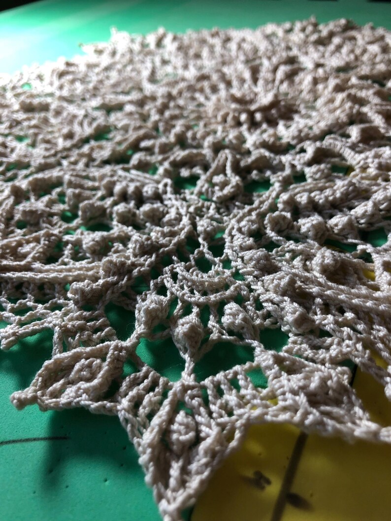 Natural Vintage Style Crochet Doily - Etsy