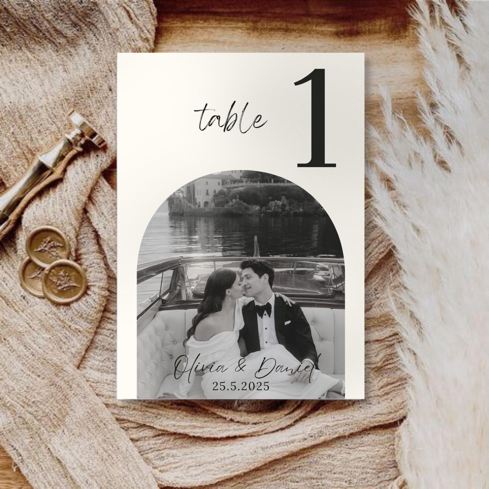 Photo Table Numbers, Modern Table Numbers, Wedding Photo Table Numbers ...