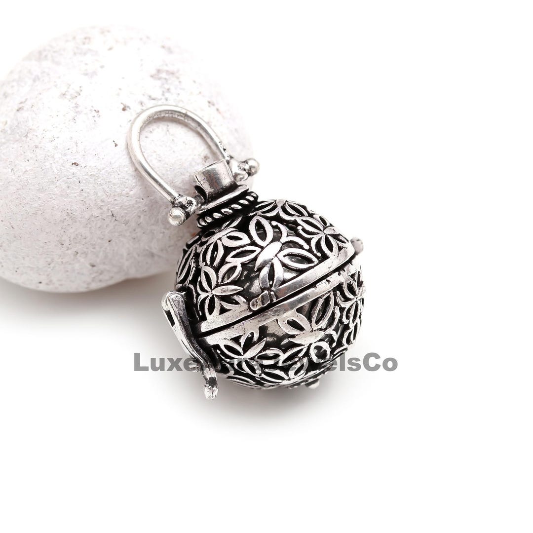 925 Sterling Silver Ring Bell Pendant, Designer Bell Necklace, Vintage ...