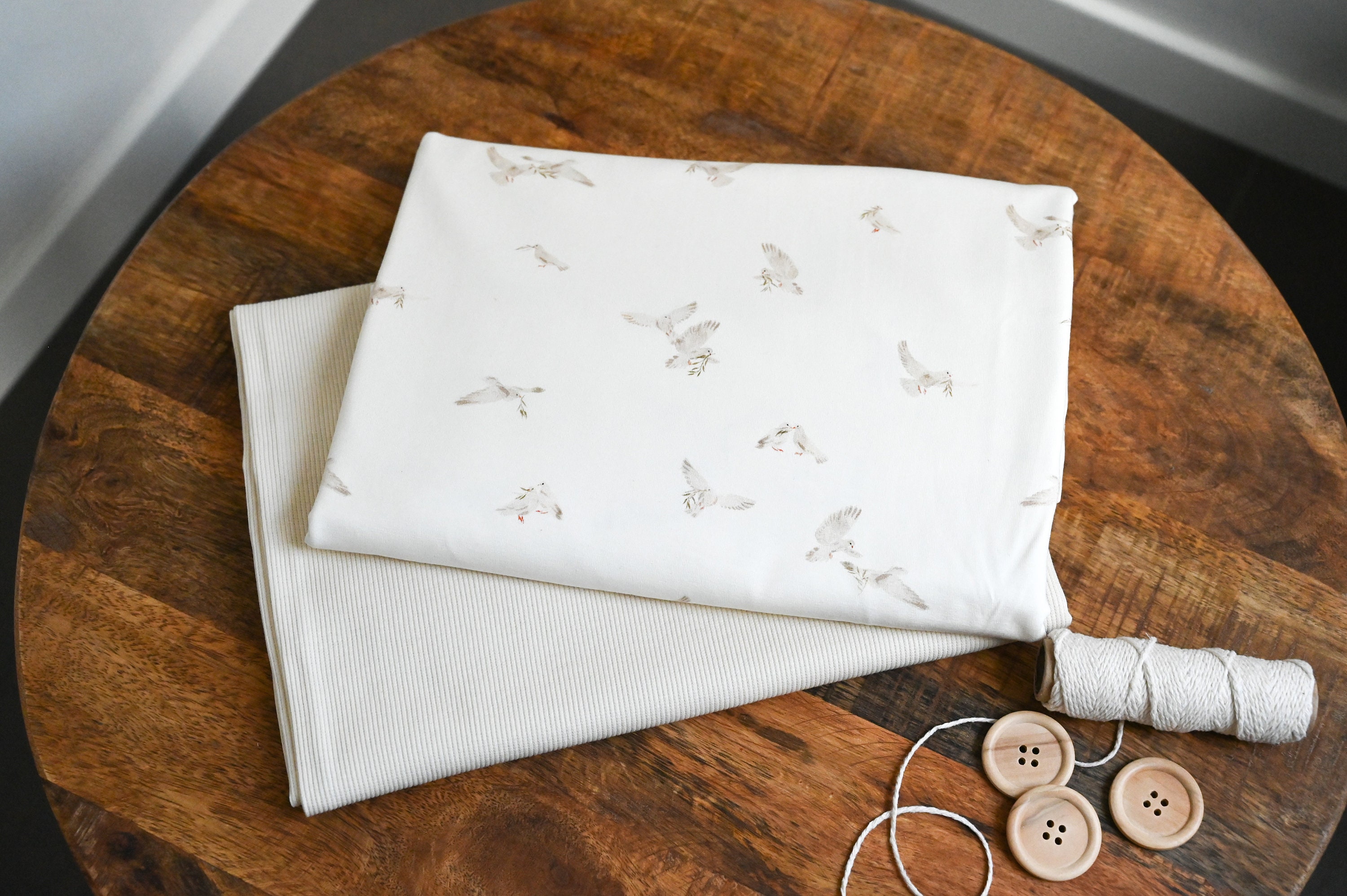 Pigeons Jersey Fabric Family Fabrics Doves - Etsy