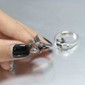 Dragon Lover Ring,mother Dragons,minimalist Ring,baby Dragon Jewelry ...