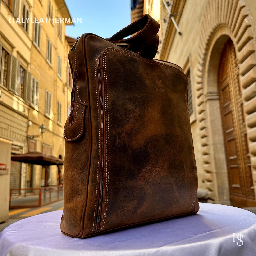 Italian Handmade Leather Backpacks for Unisex Elevate Your Style With ...