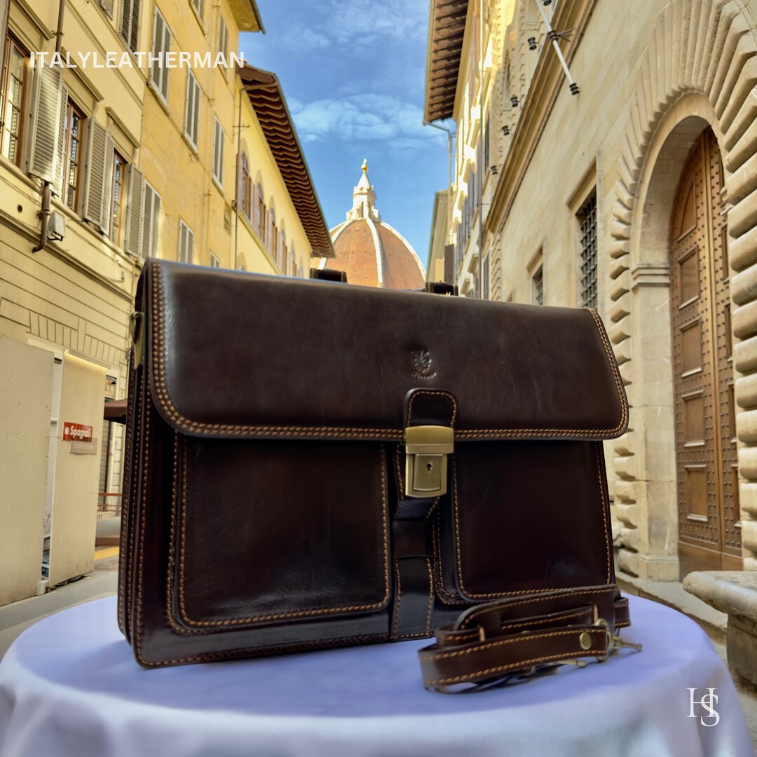 Italian Unique Handmade Leather Bag for Men Italian Crafted Messenger ...