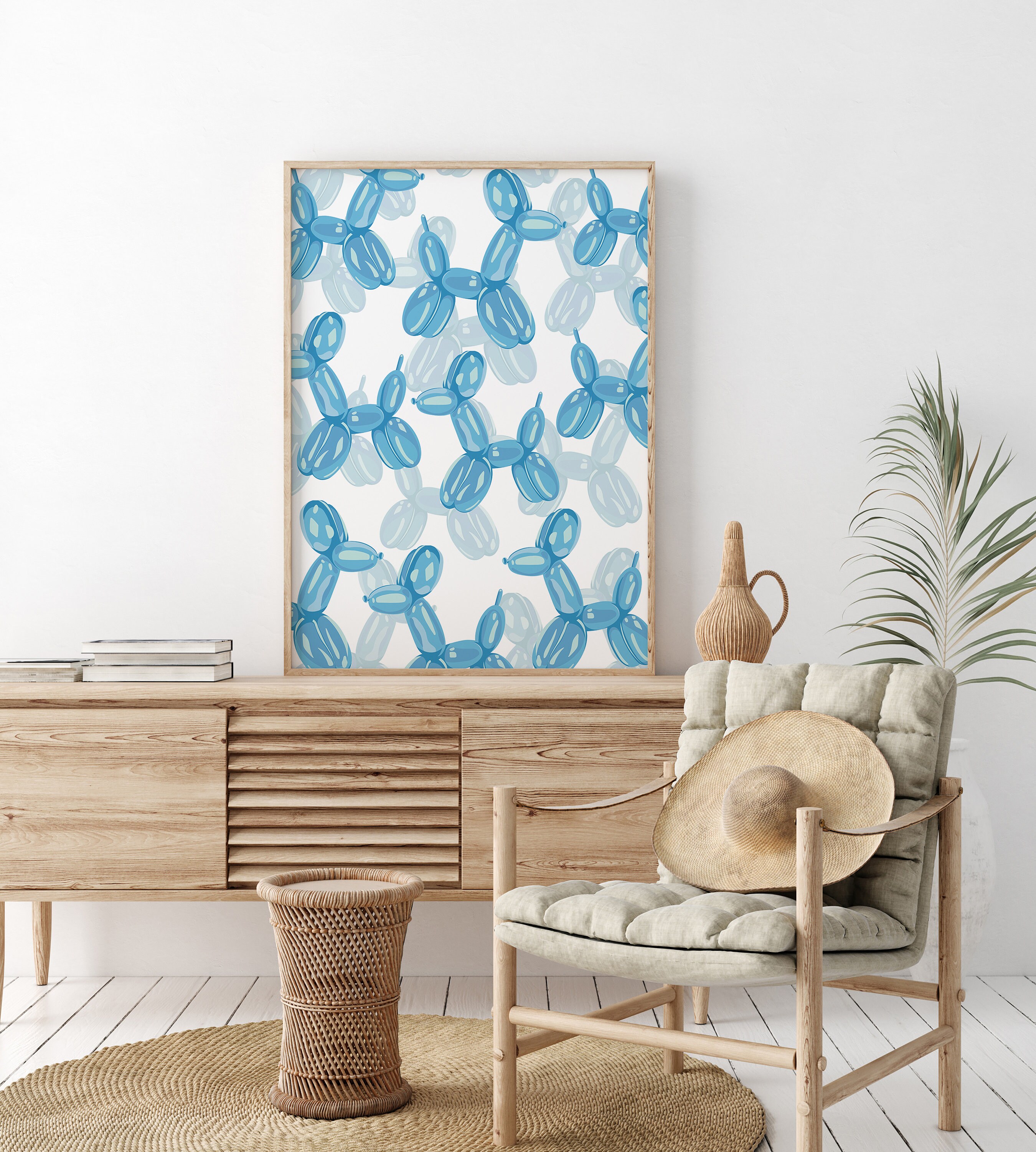 Blue Preppy Wall Art Set of 3 Preppy Evil Eye Print Sky Blue - Etsy