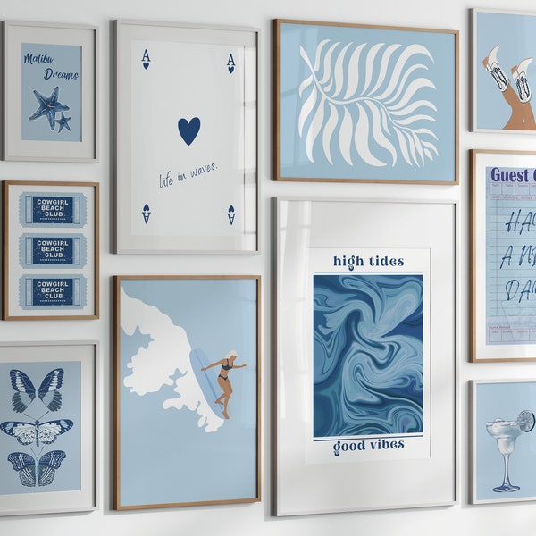 Preppy Posters Blue - Etsy