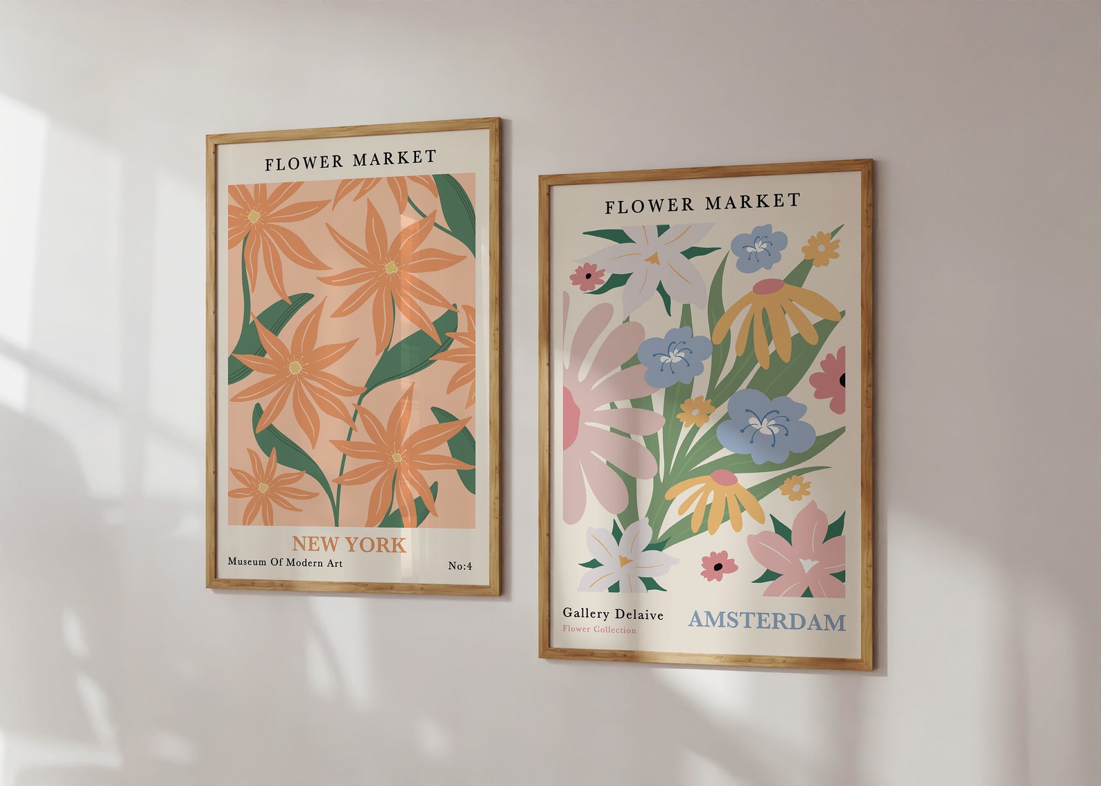 Flower Market Print Set of 9 Botanical Print Flower Market - Etsy