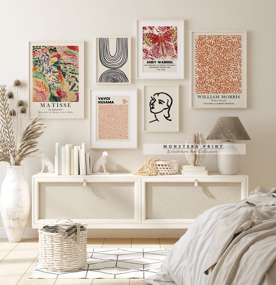 Exhibition Poster Set, Gallery Wall Set, Mid Century Modern Wall Art ...