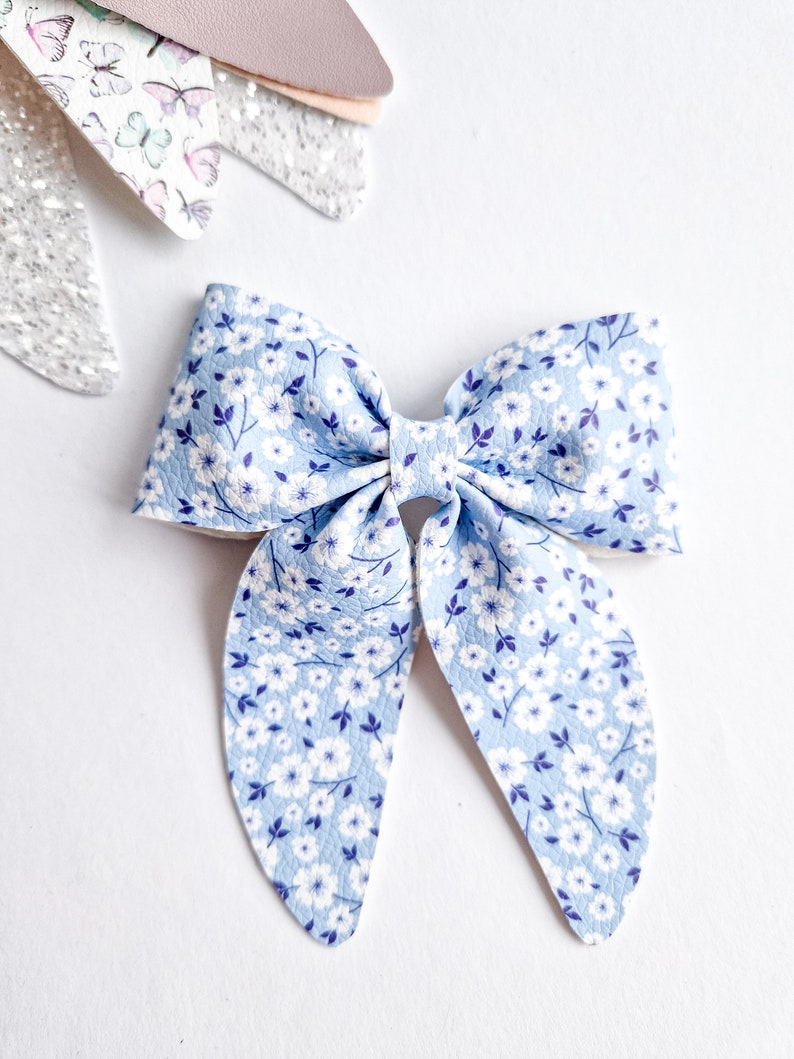 Spring Hairpin for A Little Girl, Summer Hair Bow, Floral Hair Clip for ...